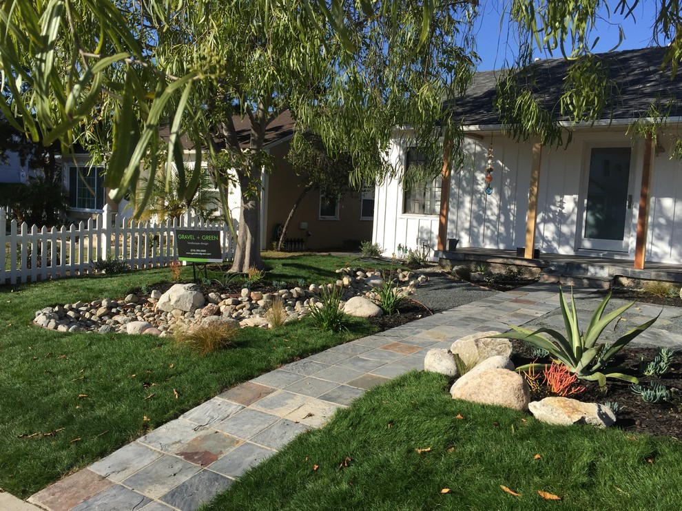 Rain Garden Front Yard Entry - Traditional - Landscape - Los Angeles ...