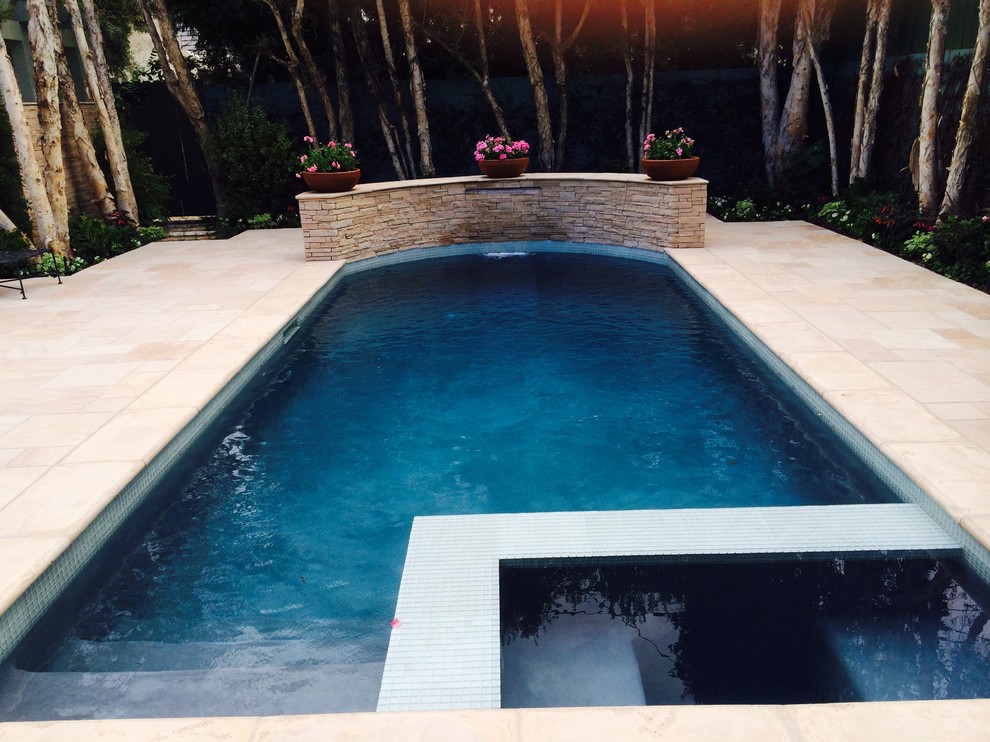 Rear Yard Complete Renovation Including Pool - Modern - Pool - Los ...