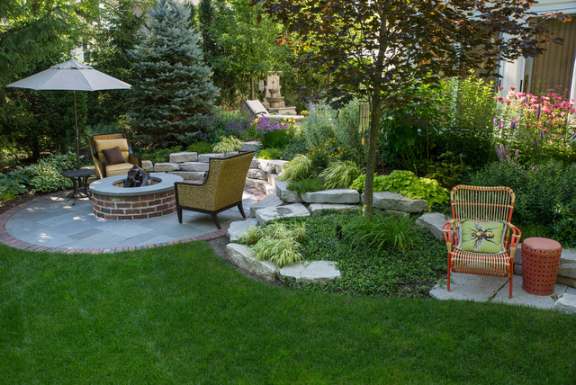 Rear Yard-Extended Patio View - Traditional - Garden - Chicago - by ...