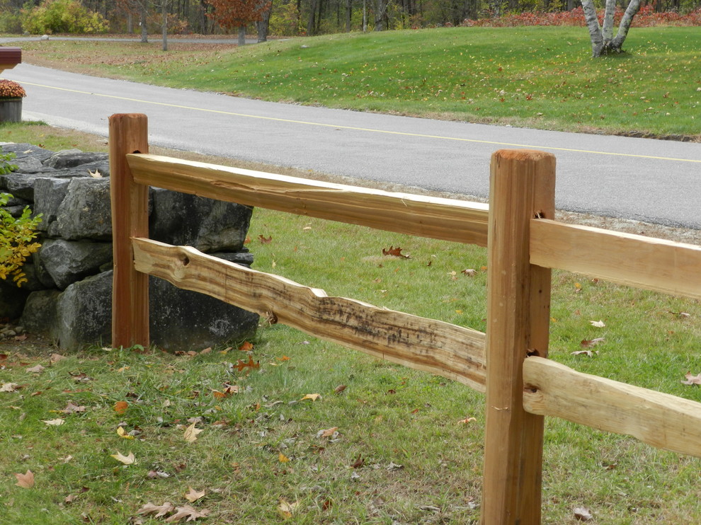 Red Cedar Rustic Split Rail - Traditional - Landscape - Boston - by www ...