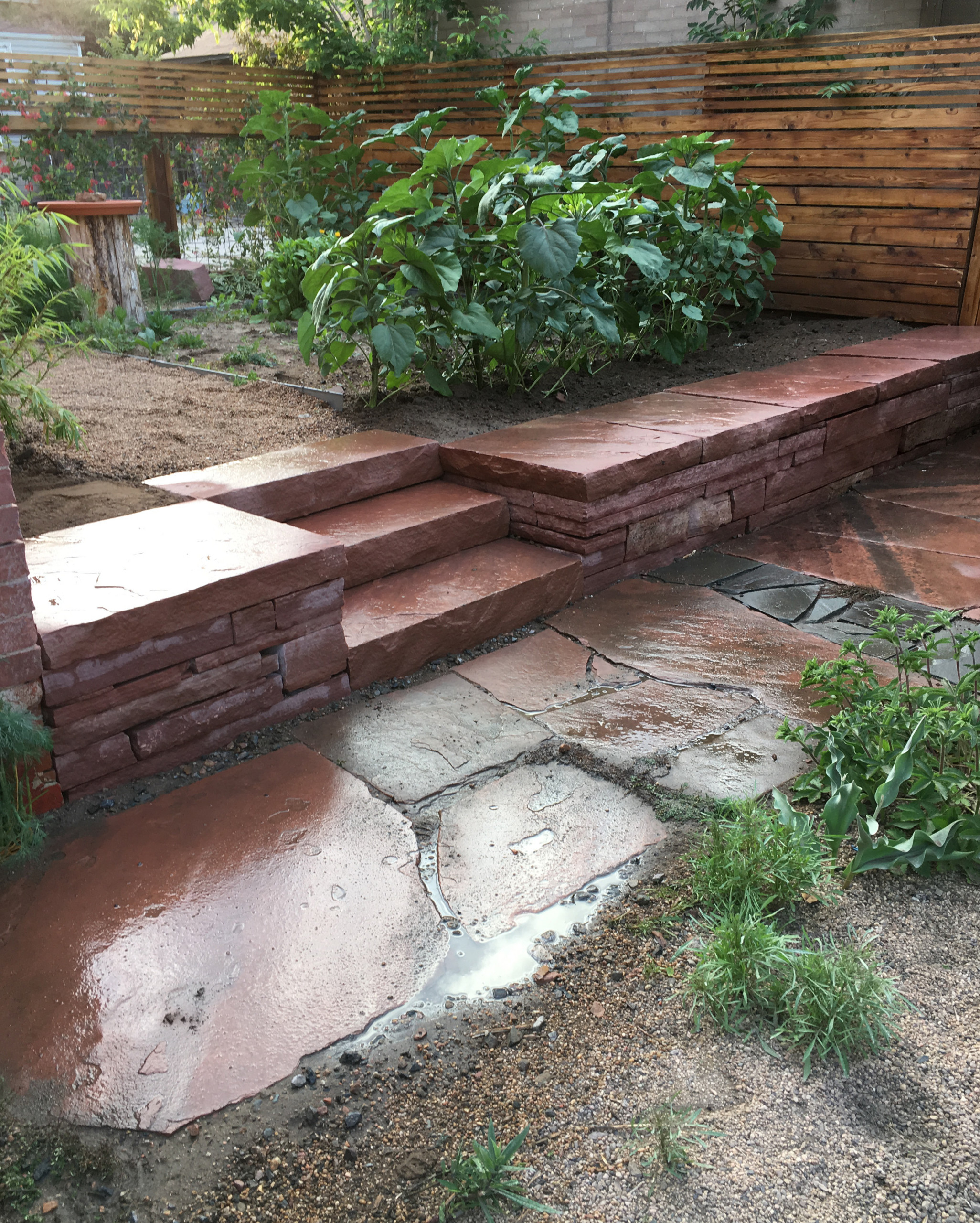 Dry Lay Red Flagstone Ask Devin | Leveling Dry Laid Flagstones