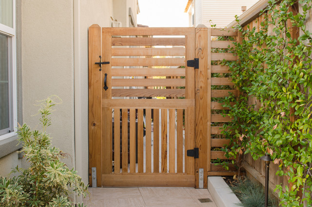 Custom Wood Gate in Refined Relaxation - Contemporary - Garden - San ... Custom Wood Gate in Refined Relaxation - Contemporary - Garden - San ...
