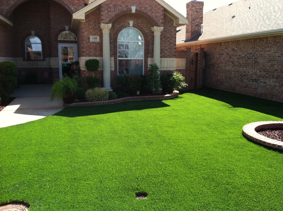 Plano, TX - Front Yard Artificial Turf Renovation - Landscape - Dallas ...