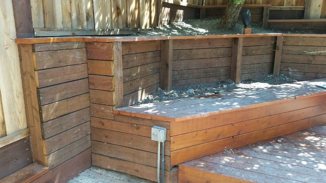 Retaining Wall and Planter Box Project San Ramon - Rustic - Garden ...