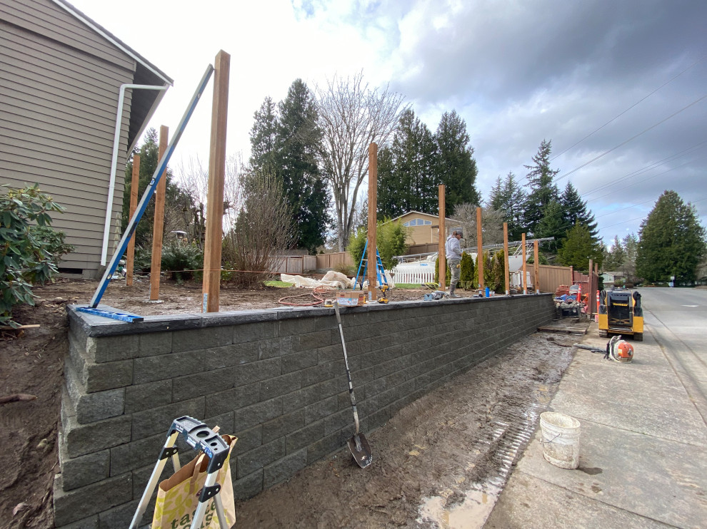 Retaining Wall and Privacy Fence - Landscape - Seattle - by DREAMSCAPES ...