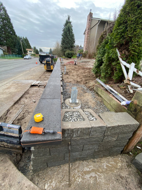 Retaining Wall and Privacy Fence - Garden - Seattle - by DREAMSCAPES ...