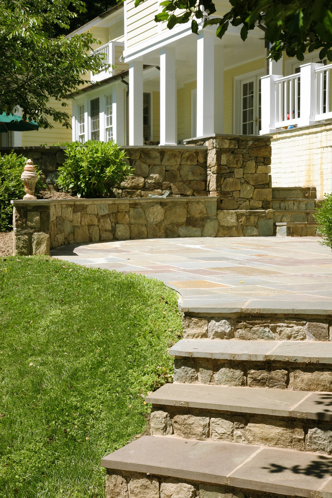 Retaining Wall and Stairs - Traditional - Landscape - DC Metro - by ...