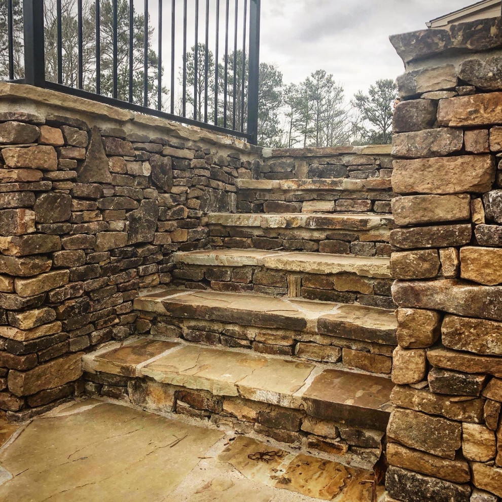 Retaining Wall Repair and Stone Veneer - Landscape - Birmingham - by ...
