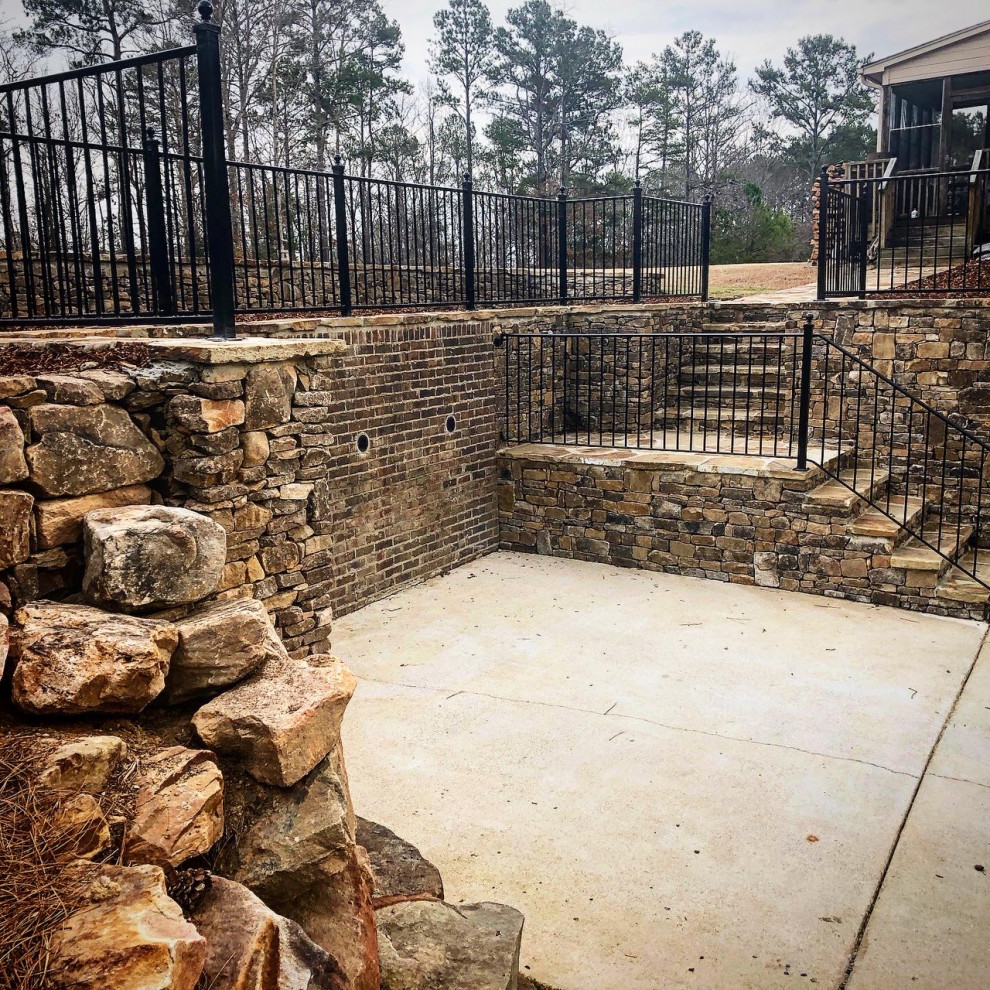 Retaining Wall Repair and Stone Veneer - Garden - Birmingham - by The ...