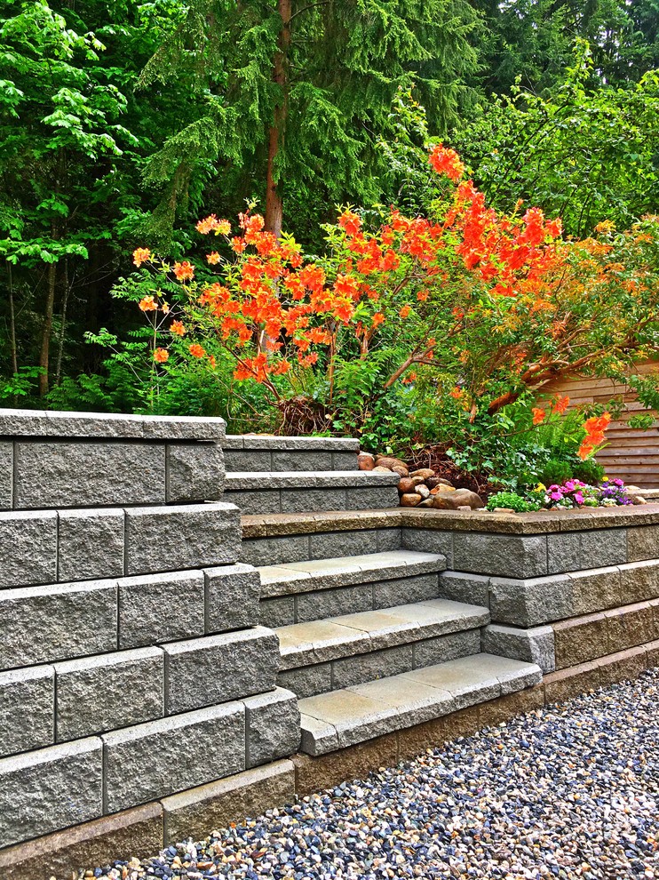 Retaining Wall/Stairs - Modern - Landscape - Vancouver - by Blue Bear ...
