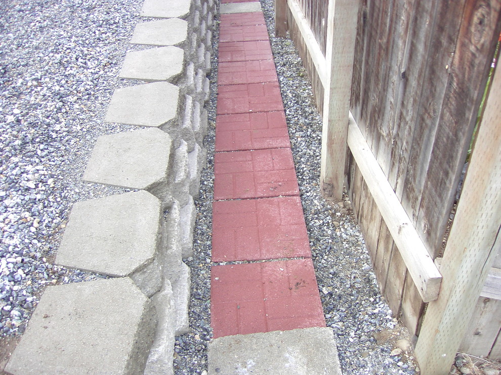 Retaining Wall with walkway June 2013 - Traditional - Landscape ...