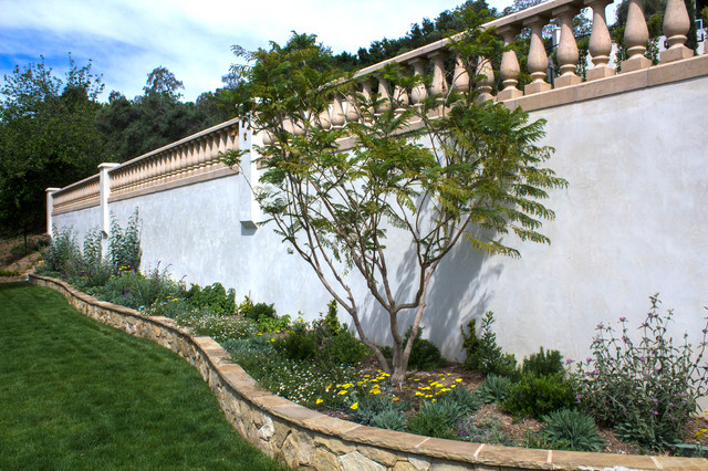 Retaining Walls - Mediterranean - Garden - Santa Barbara - by Arroyo ...