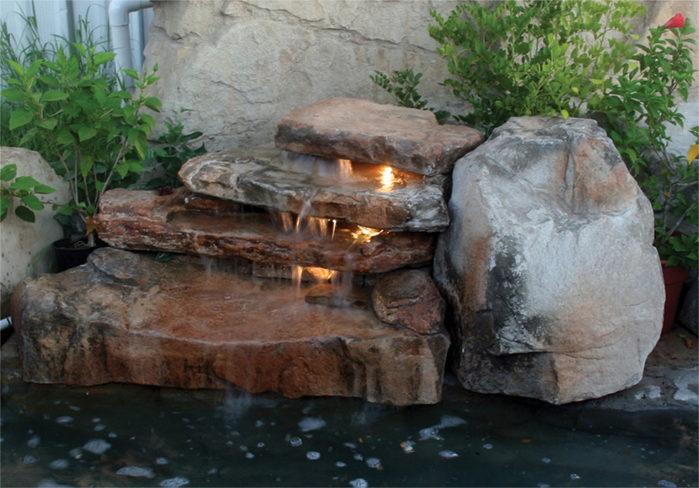 RicoRock Florida 3-Step Swimming Pool Waterfall Kit - Rustic ...