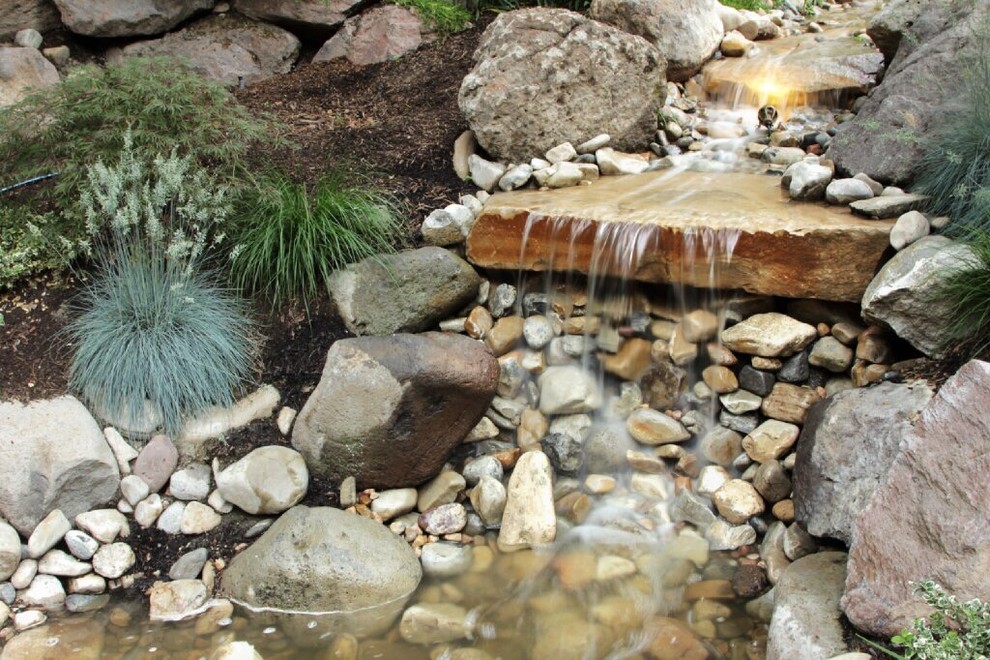 Custom River In Backyard - Traditional - Landscape - Salt Lake City ...