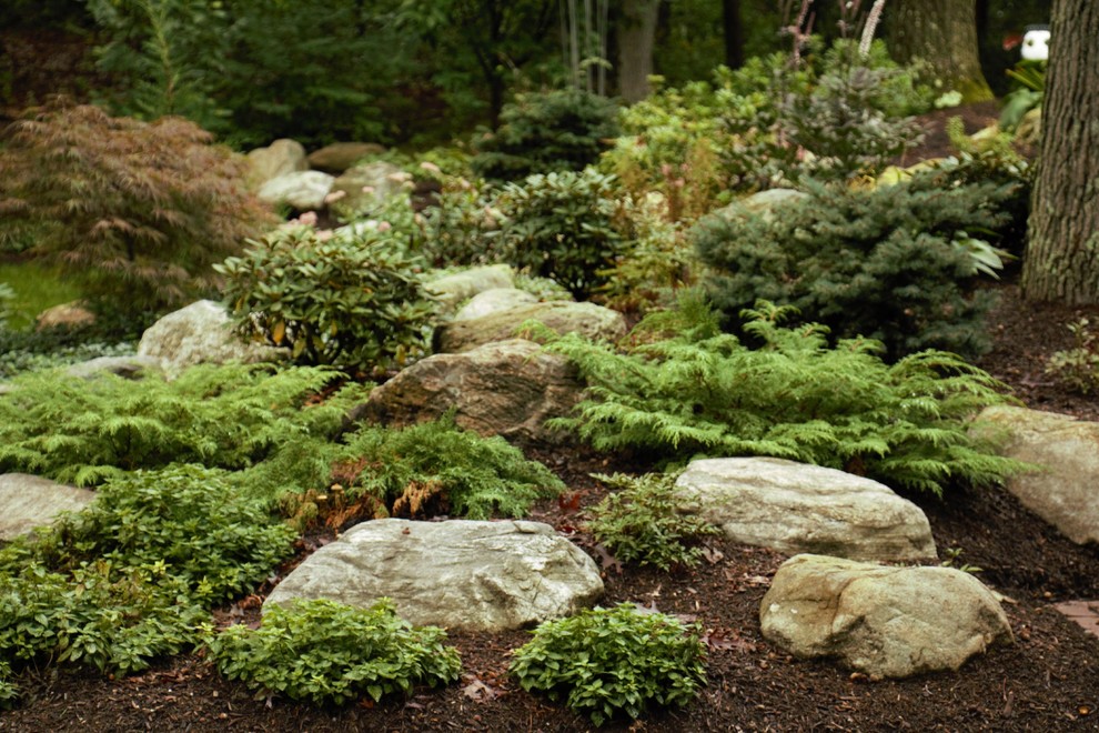 Rock Garden Landscape Design Natick, Massachusetts - Rustic - Landscape ...