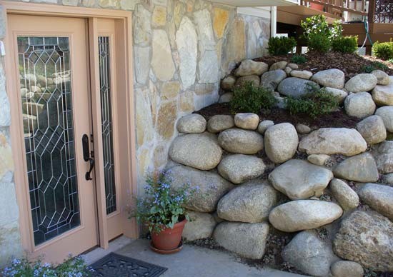 Rock Retaining Wall - Modern - Garden - Salt Lake City - by Land Design ...