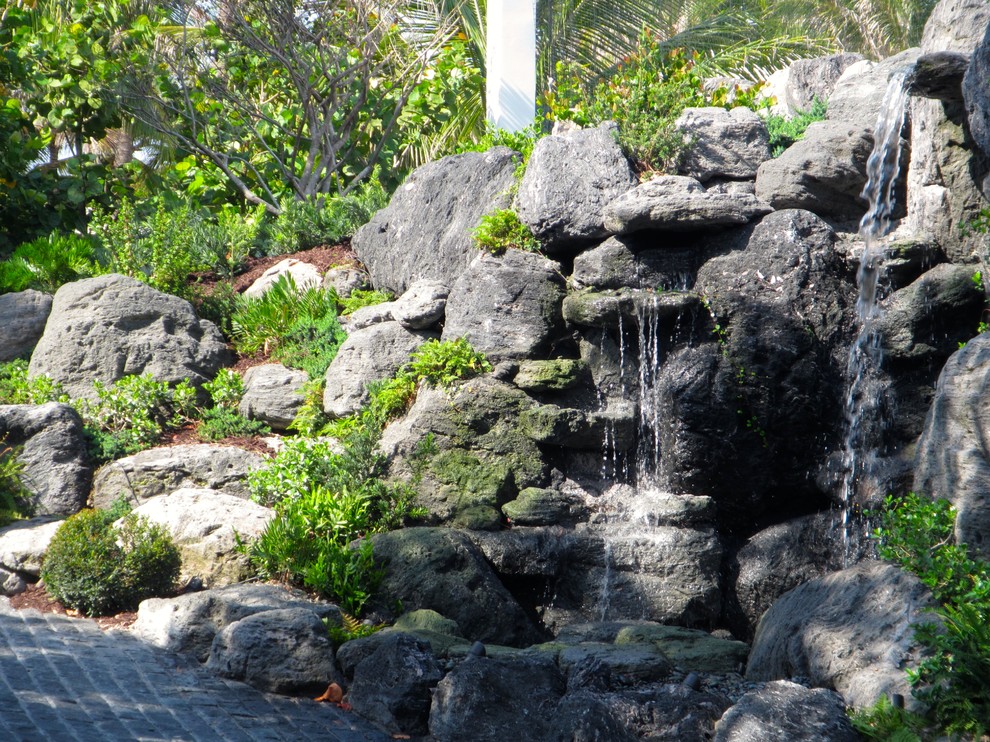 Rock waterfalls in South Florida - Asian - Landscape - Miami - by ...