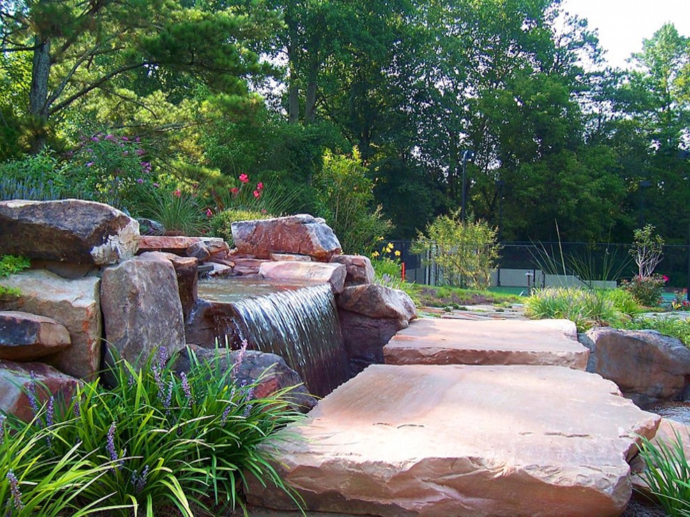 Roswell Georgia Swimming Pool Waterfall - Traditional - Landscape ...