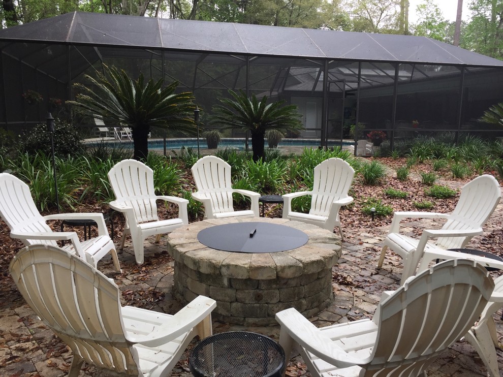 Round Fire Pit Cover - Transitional - Landscape - by PiTTopper | Houzz