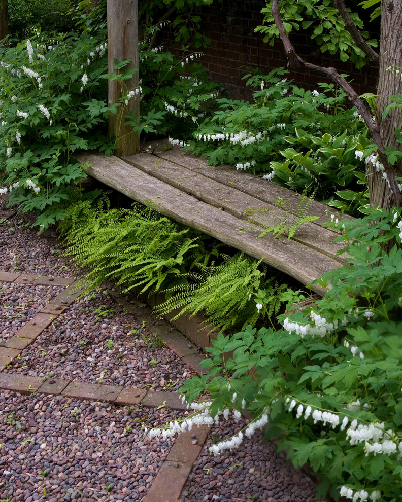 Rustic Bench in Spring - Traditional - Landscape - Chicago - by Craig ...