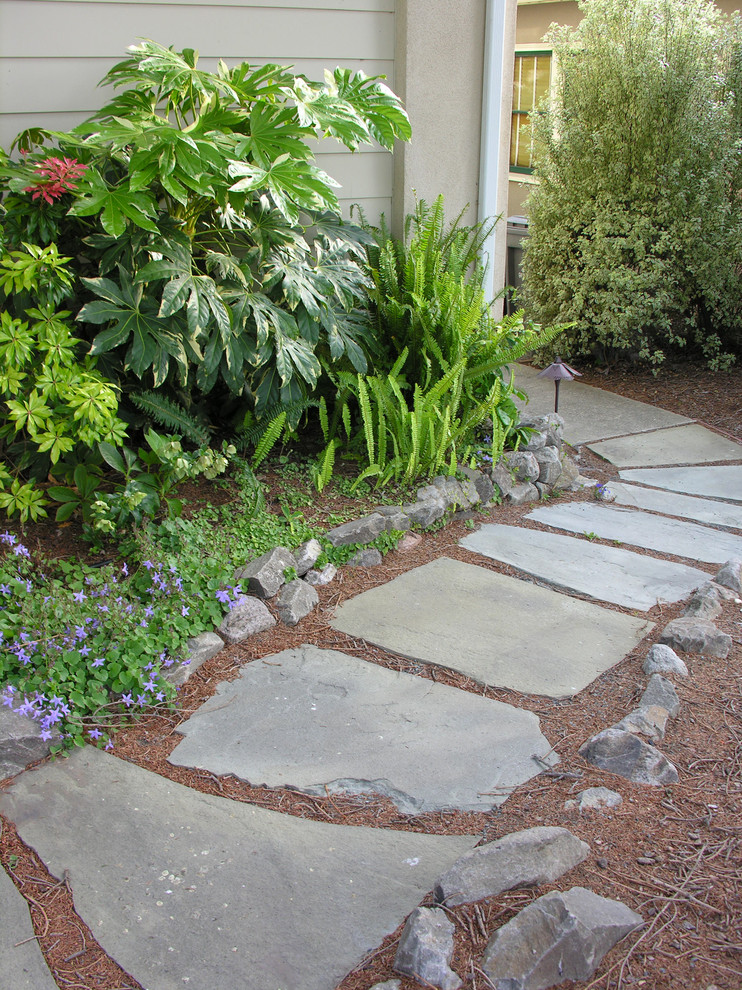 Rustic Berkeley Craftsman Front Yard Patio - Craftsman - Landscape ...