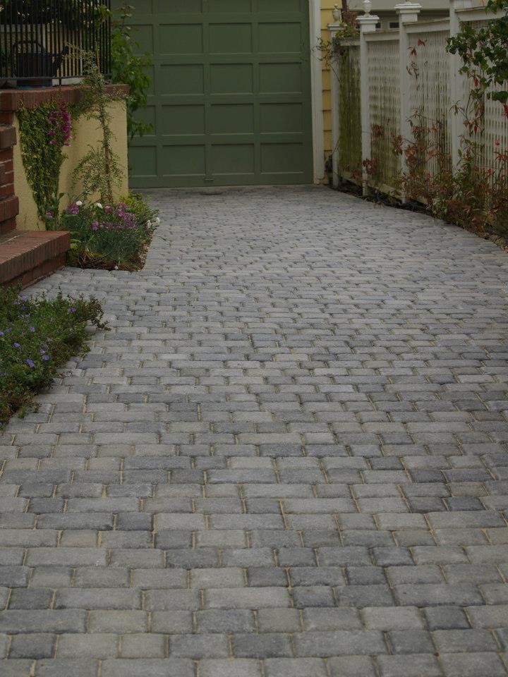 Rustic Paver Cobble Driveway - Mediterranean - Landscape - San ...