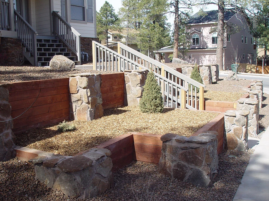Rustic Retaining Walls - Rustic - Landscape - Phoenix - by Agassiz ...