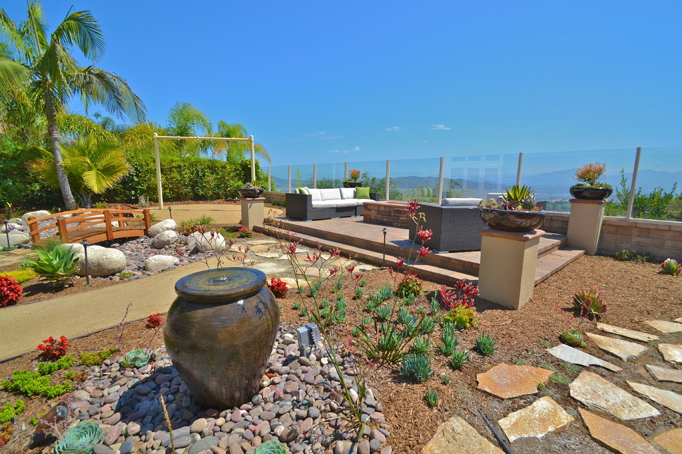 Scripps Highlands-Pavers, Bridge & Flagstone Pathway - Tropical ...