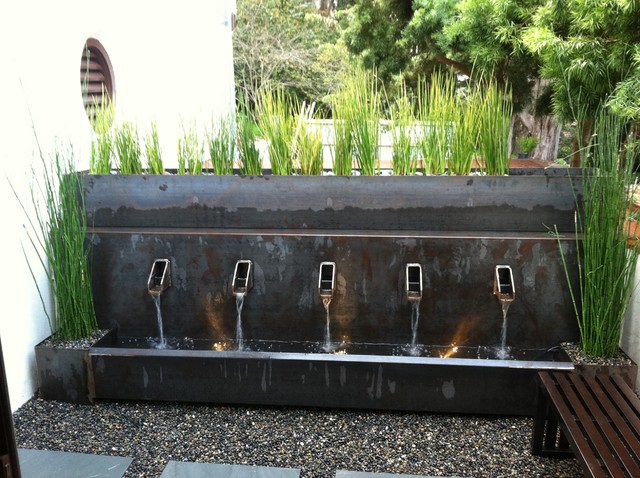 scupper fountain wall - Modern - Garden - San Francisco - by merge ...