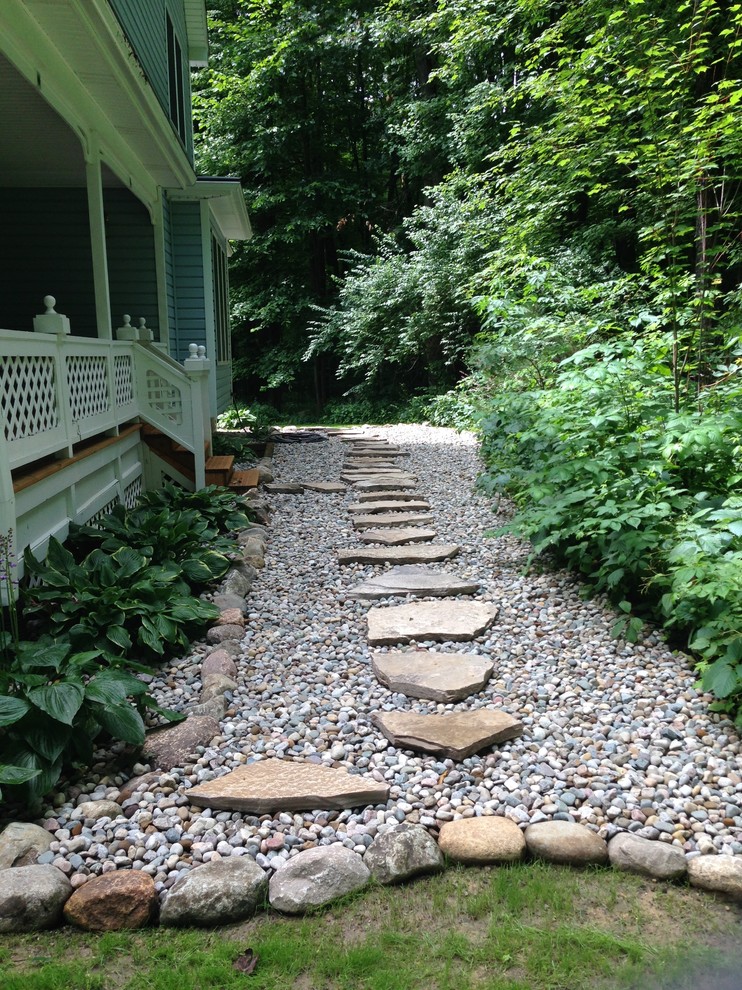 Shady Walkway - Rustic - Landscape - Detroit - by Landforms | Houzz
