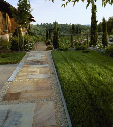 Showcase project - Cut Flagstone walkway - Craftsman - Jardin - San ...