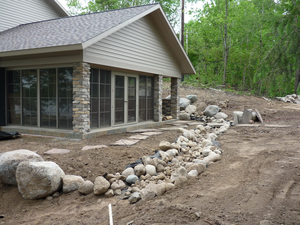 Sideyard with Creek Bed in Construction - Landscape - Minneapolis - by ...