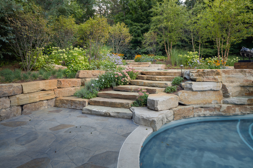 Sliding into Summer - Custom Concrete Slide & Pool - Montagne - Jardin ...