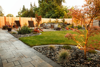 Small Backyard Resort in Bellevue - Contemporary - Landscape - Seattle ...