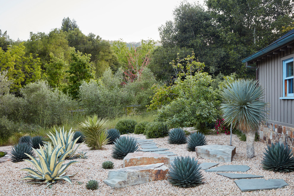 South African Style in Woodside - Rustic - Landscape - San Francisco ...