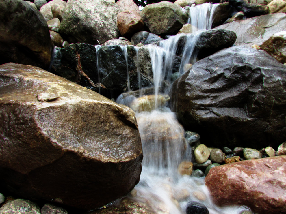 South Lyon Boulder Wall Waterfalls - Tropical - Landscape - Detroit ...