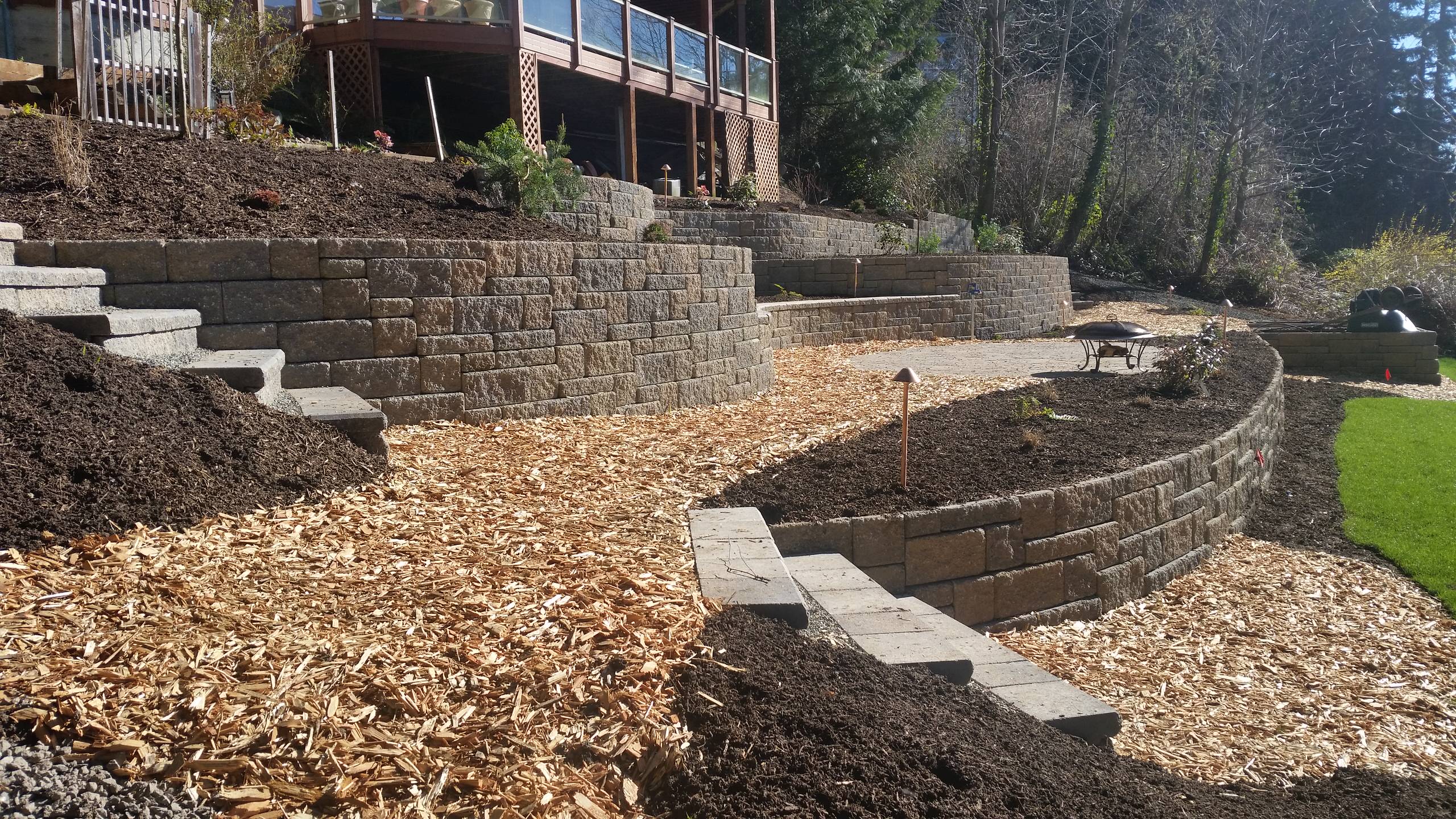 Retaining Wall Patio Design