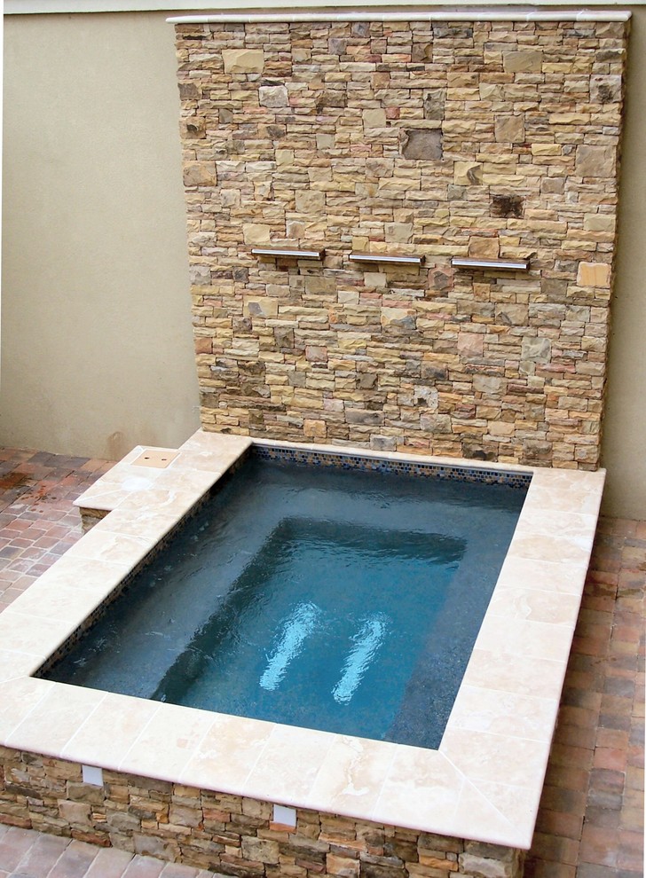 Stacked Stone Spa Surround - Traditional - Pool - Jacksonville - by ...