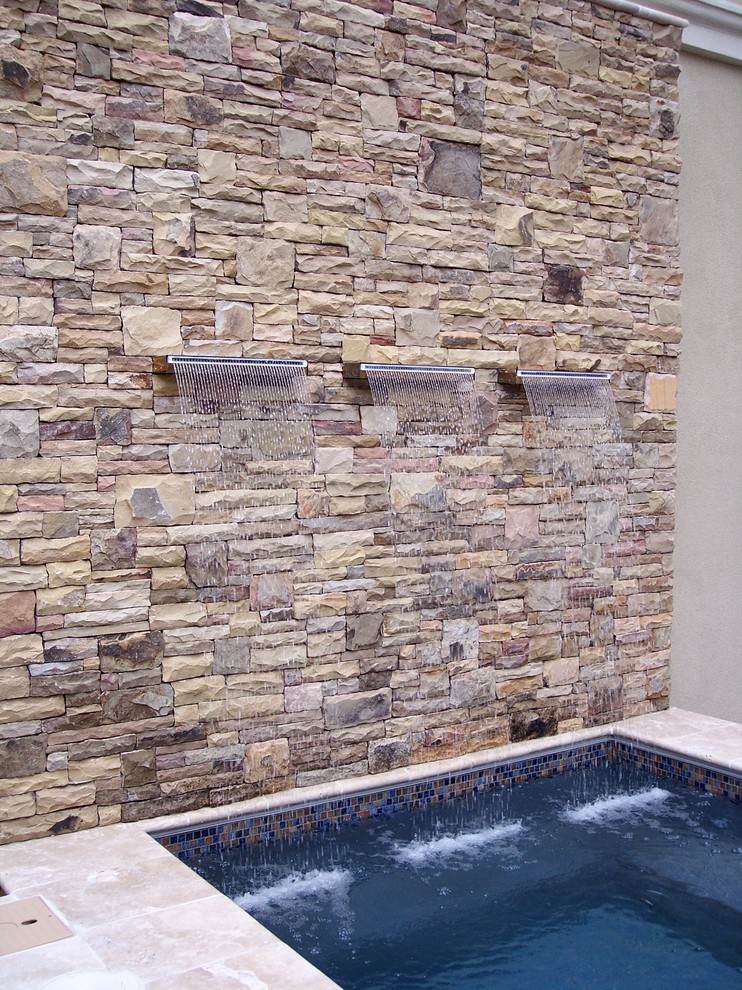 Stacked Stone Spa Surround - Traditional - Landscape - Jacksonville ...