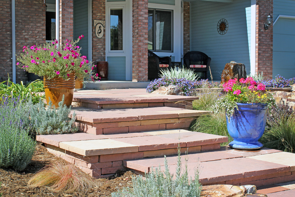 Staggered Brick Steps Entry - Traditional - Landscape - Denver - by ...