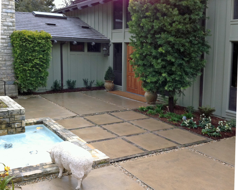 Stained Concrete Patio / Courtyard - Contemporary - Landscape - San ...