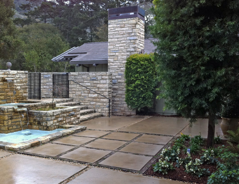 Stained Concrete Patio / Courtyard - Contemporary - Landscape - San ...