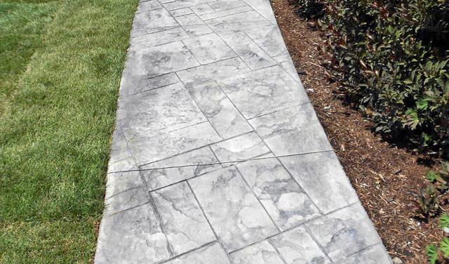 Roman Slate Stamped Concrete Patio - Patio Ideas