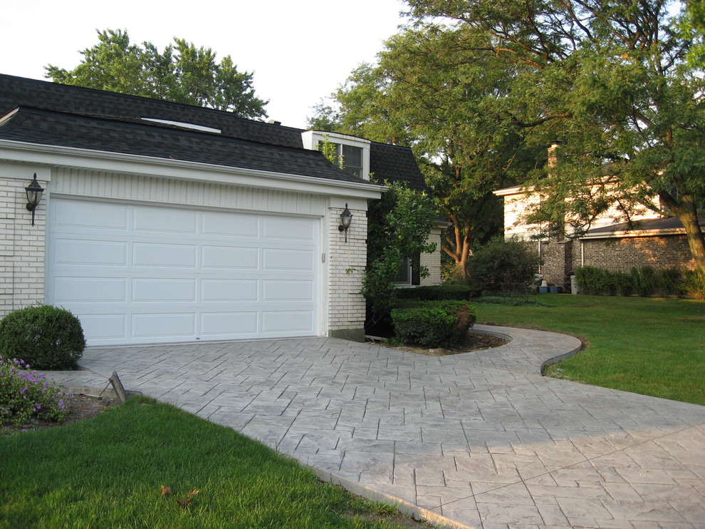 Stamped Concrete Driveway - Traditional - Landscape - Chicago - by ...