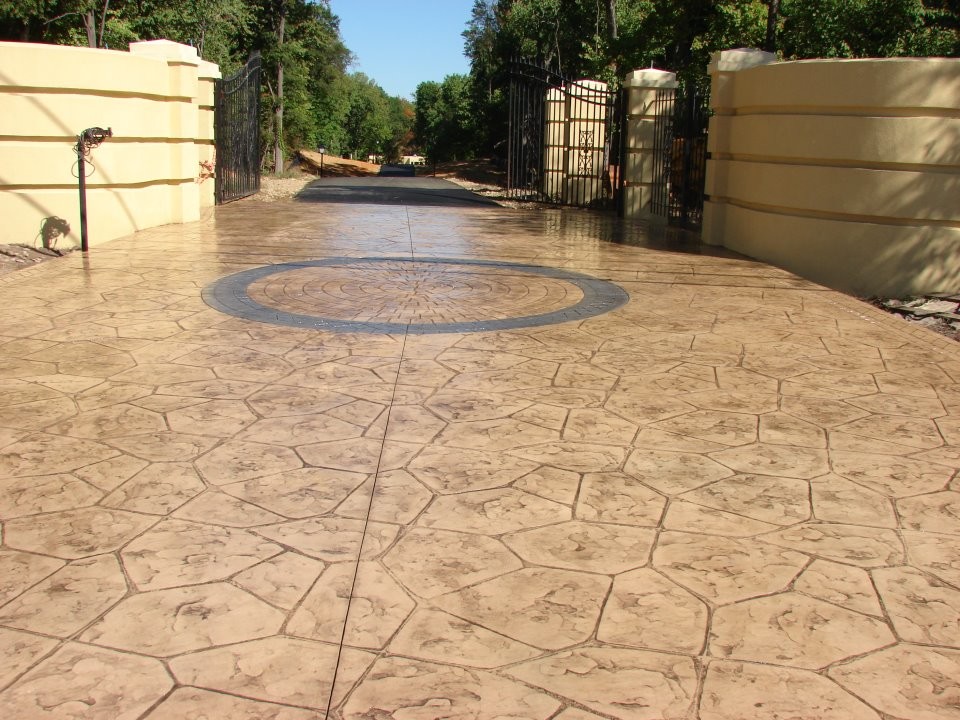 Stamped Concrete Sidewalk - Traditional - Landscape - DC Metro - by NAV ...