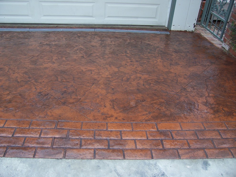 Stamped Roman slate - Traditional - Landscape - Orange County - by ...