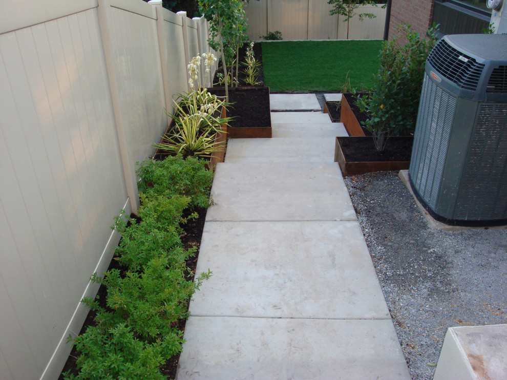 Steel Retaining Planter - Sideyard Solution - Modern - Landscape - Salt ...