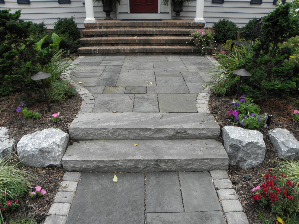 Steps - natural stone, brick, block - Traditional - Landscape - New ...