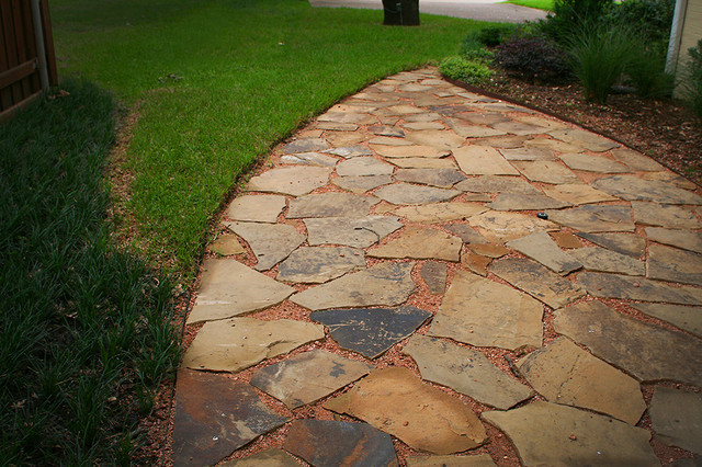 Stone & Brick Patios - Garden - Dallas - by Verdant Grounds | Houzz UK