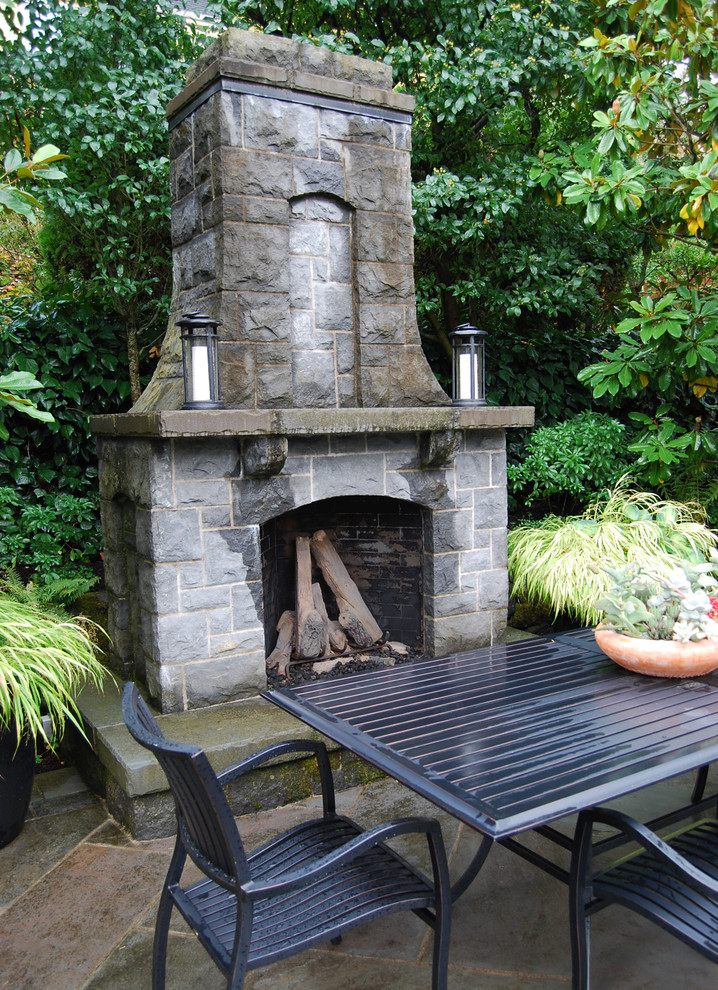 Stone Fireplace - Traditional - Landscape - Portland - by Samuel H ...